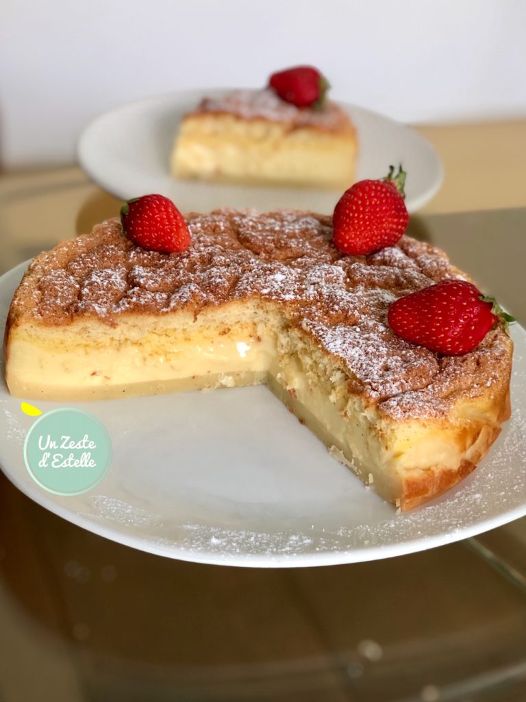 Gâteau magique à la vanille sans lactose - Un Zeste d'Estelle