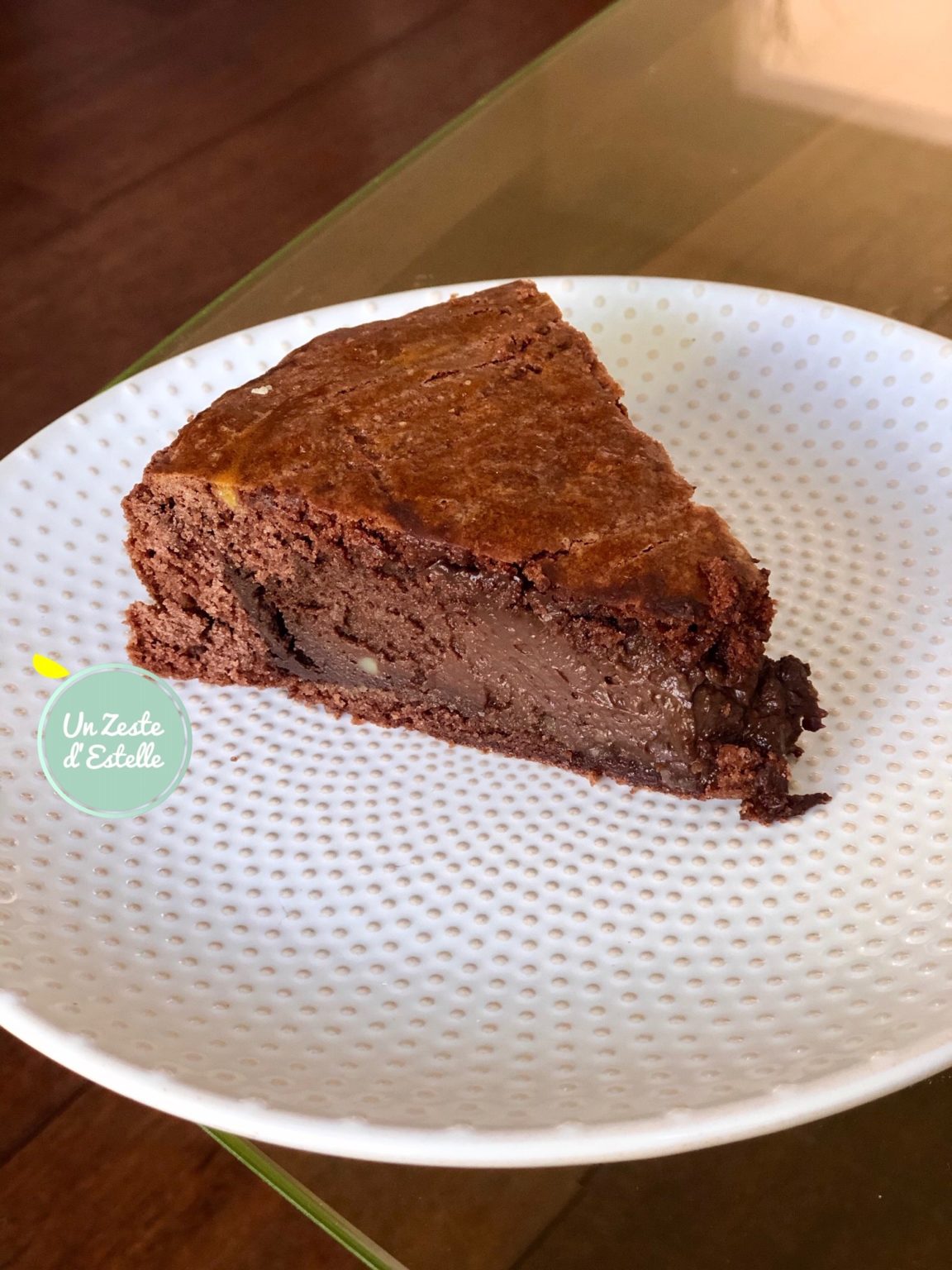 Gâteau basque au chocolat sans lactose - Un Zeste d'Estelle